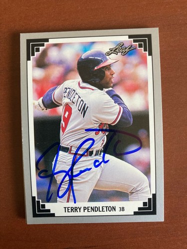 Atlanta Braves Terry Pendleton signed 1991 Leaf Card | eBay