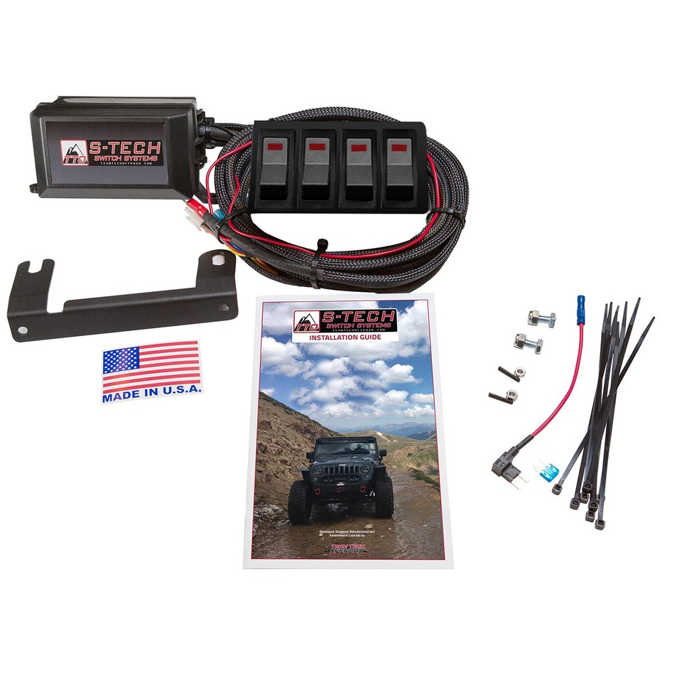 S-Tech 4 Switch System with Relay Center - Red Kit fits 2010-2013 ...