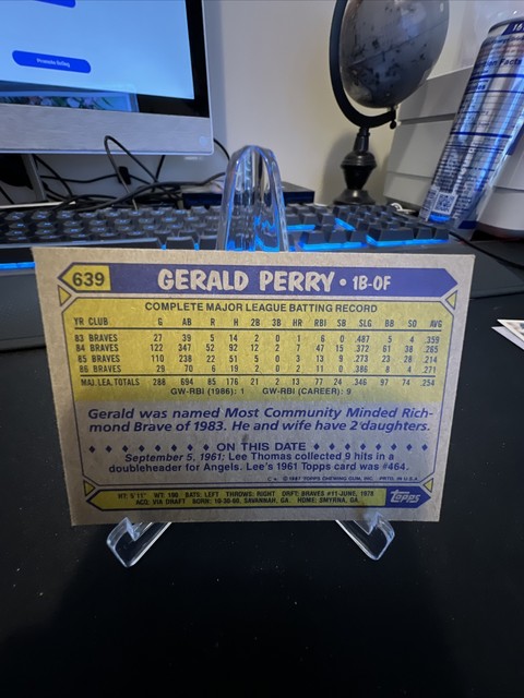 1987 Topps - #639 Gerald Perry for sale online | eBay