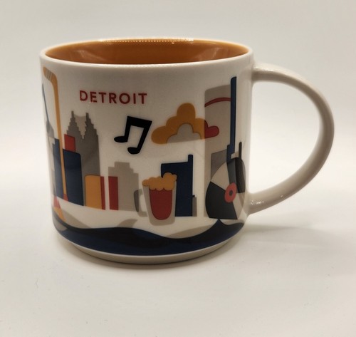 2014 Starbucks You Are Here Collection Detroit, MI Ceramic Coffee/Tea ...