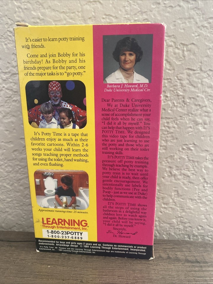 Vintage Its Potty Time VHS tape video for potty training for boys girls ...