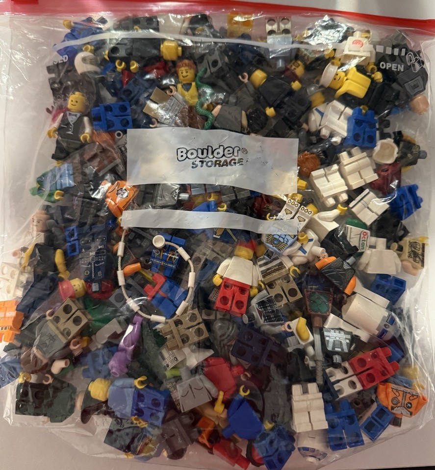 LEGO Minifigs 1 Lb 3 oz Lot Figures Heads Torsos Weapons Small Parts ...
