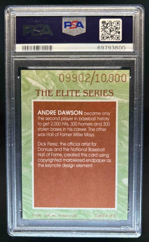 1991 Donruss Andre Dawson The Elite Series #9902/10000 Cubs PSA 8 | eBay