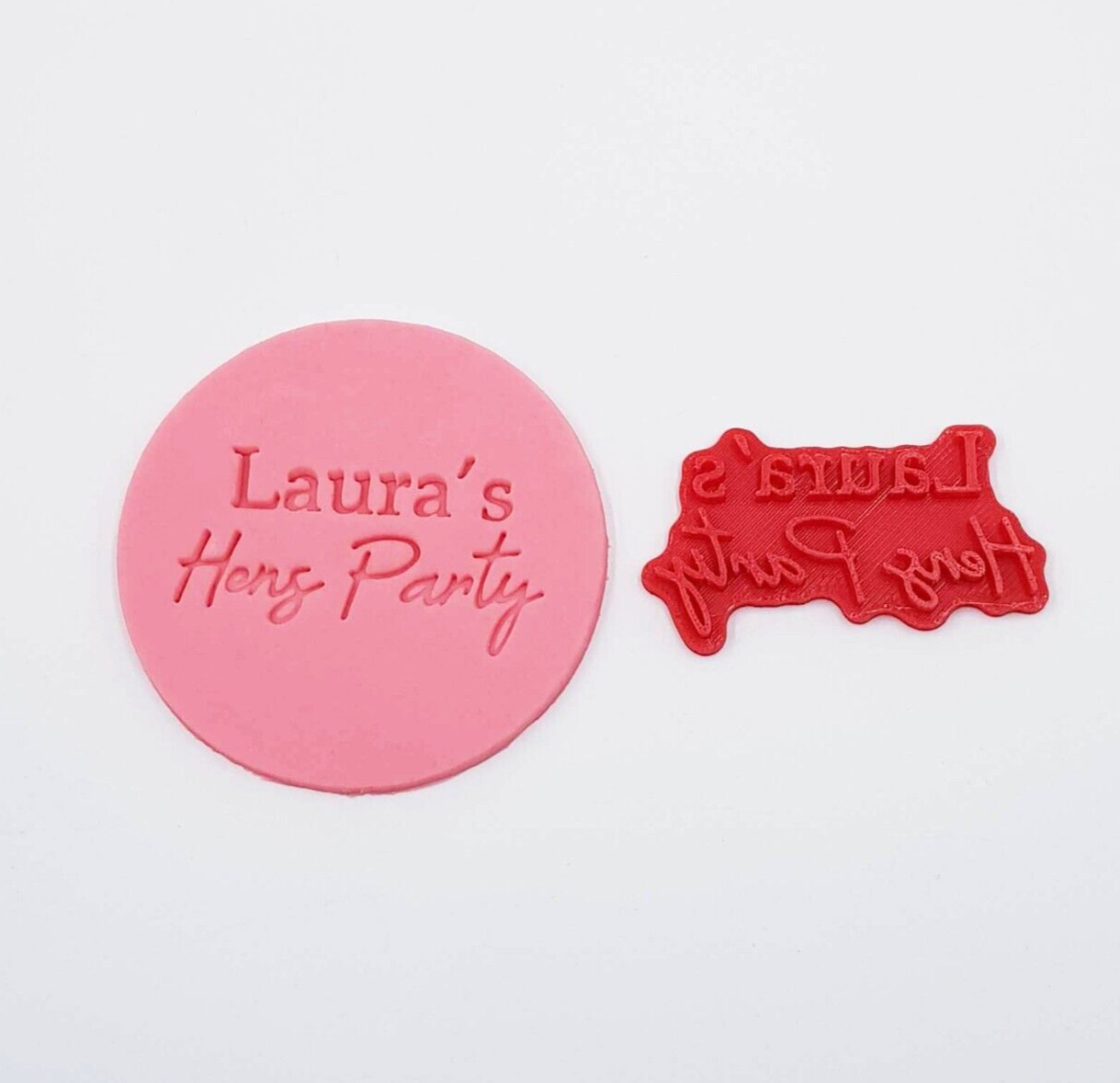 CUSTOM NAME Hens Party Bridal Shower Fondant Embosser Stamp For Cookie ...