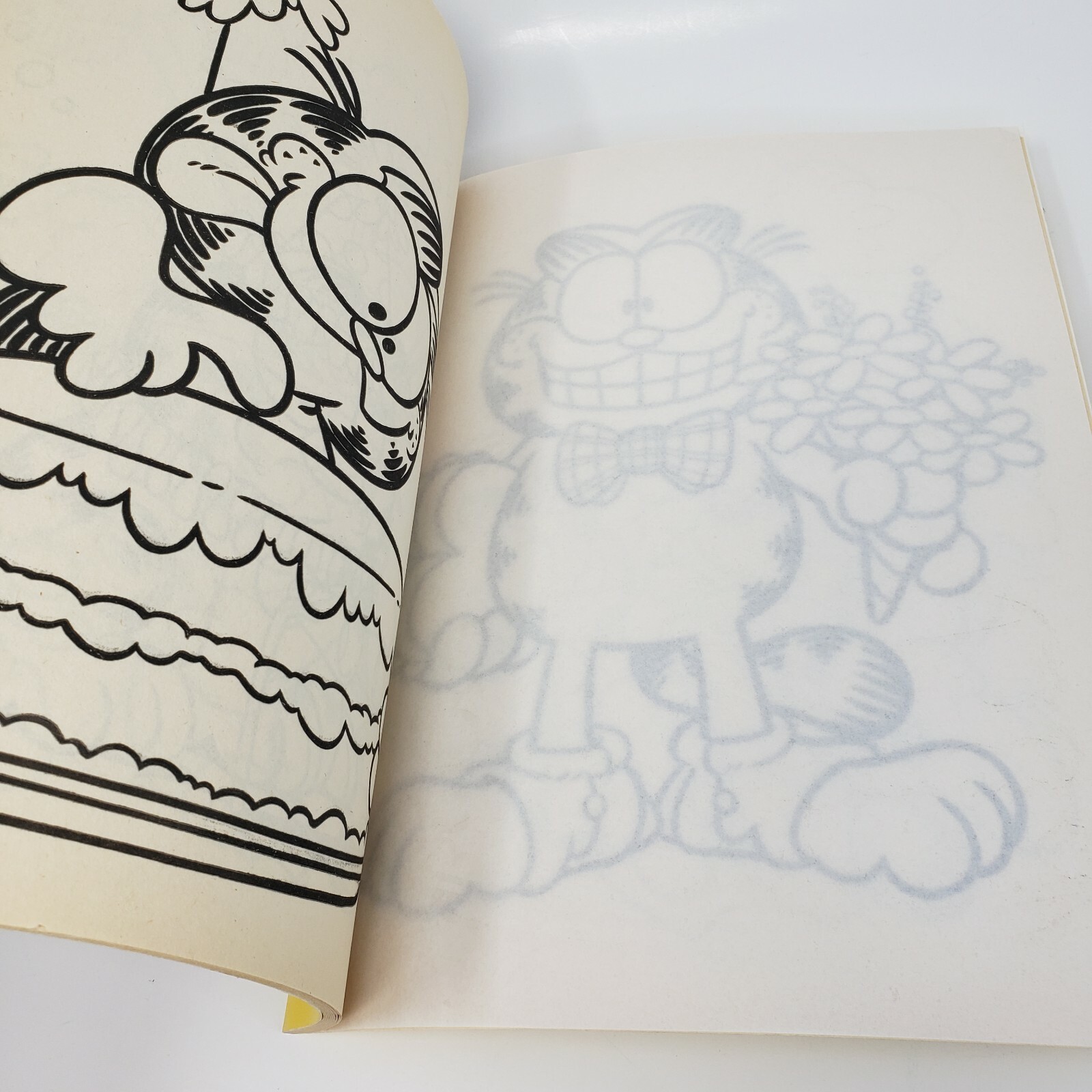 VINTAGE 1988 GOLDEN GARFIELD CAT TRACE + COLOR ACTIVITY BOOK W/ TRACING ...