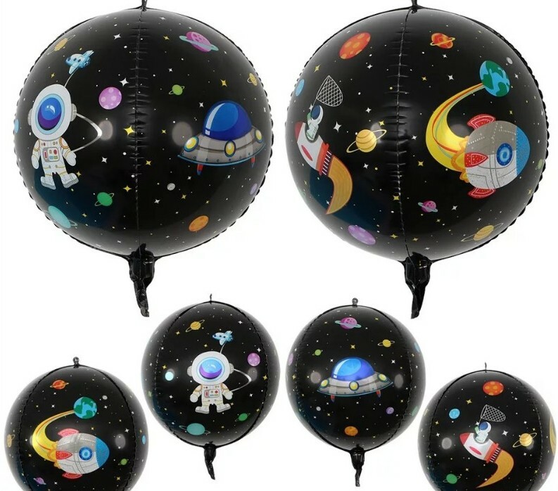 22in outer space galaxy balloon 4D foil helium Astronaut balloon Rocket ...