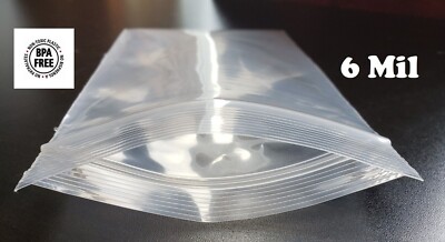 Thick 6-Mil Extra HEAVY-DUTY Reclosable Plastic Zipper Top Lock Zip ...