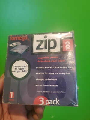 iomega 100MB Zip Diskette 3 Pack IBM Formatted Blank Factory Sealed | eBay