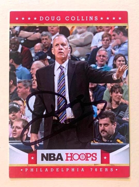 DOUG COLLINS Philadelphia 76ers 2012 Panini Basketball SIGNED ...