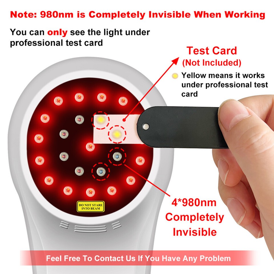 660nm+810nm+980nm Class 4 Cold Laser Red Light Therapy for Nerve ...