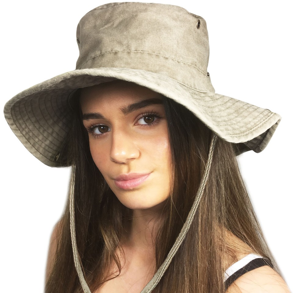 AUSTRALIAN SAFARI BUSH HAT COTTON AUSSIE UPF 50+ PROTECTION OUTBACK ...