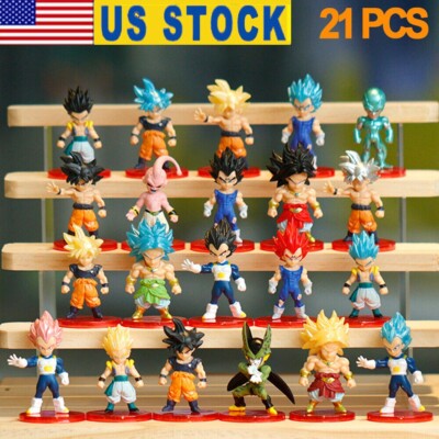 21PCS Mini Dragon Ball Z Figures Super Saiyan Goku Vetega Gotenks ...