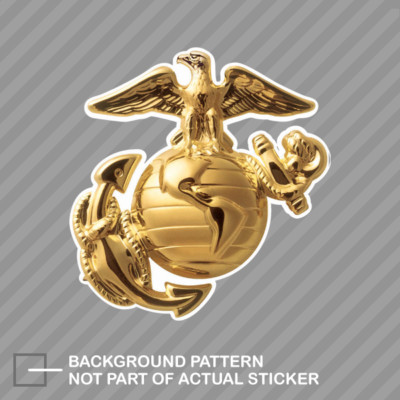 USMC EGA Gold Sticker Decal Vinyl eagle globe anchor marines | eBay