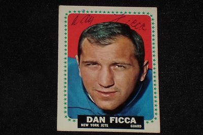 DAN FICCA 1964 TOPPS SIGNED AUTOGRAPHED CARD #112 NEW YORK JETS | eBay