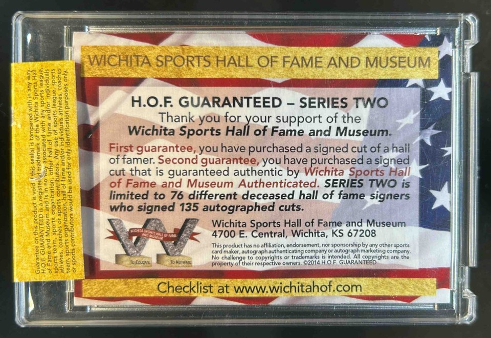 2014 Wichita Sports HOF Jim Pollard Cut Auto Autograph #1/1 | eBay