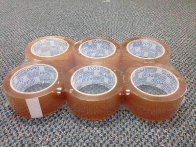 6 ROLLS NATURAL RUBBER BASE PACKING TAPE HEAVY DUTY/HOUSEHOLD USE | eBay