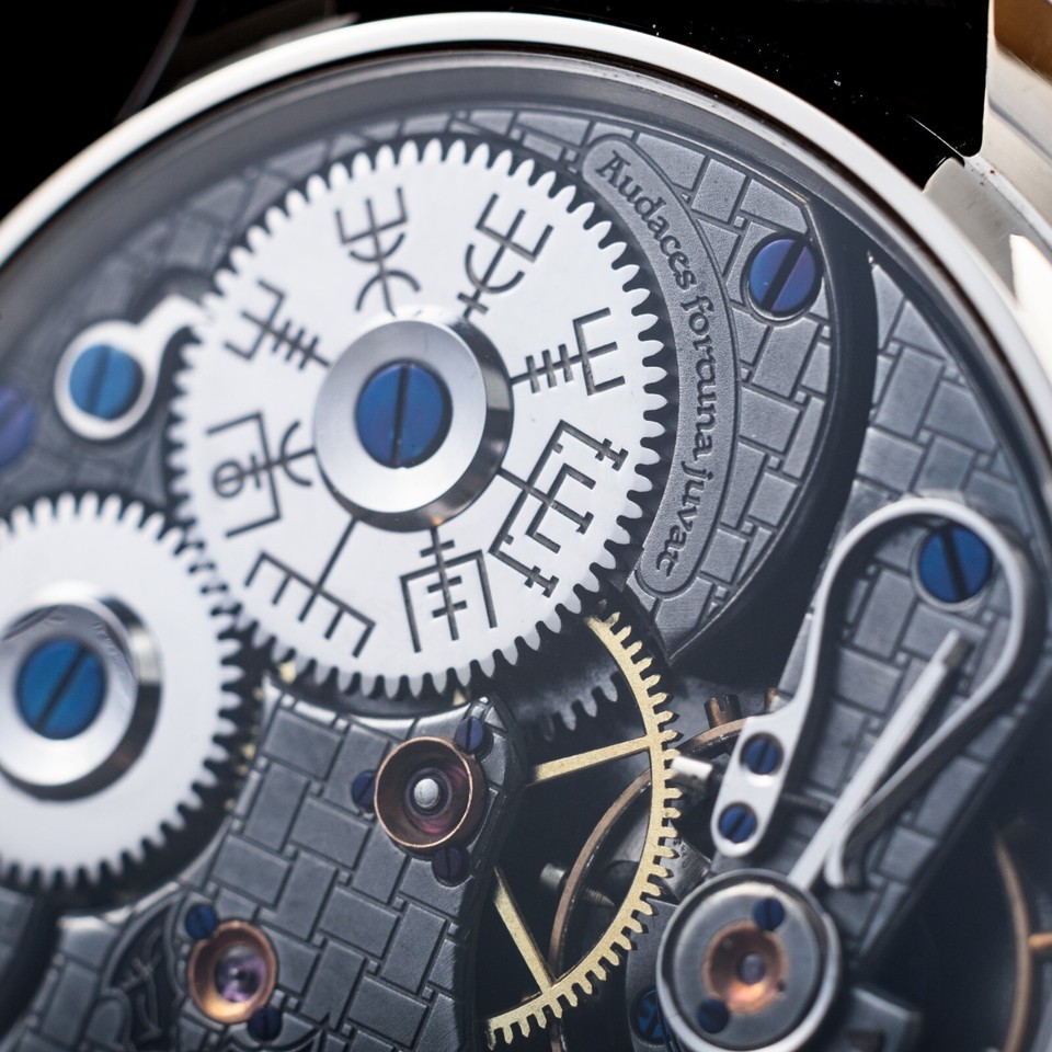 Omega Skeleton Mens Watch Engraved Swiss Silver Dial Steel Case 48mm ...