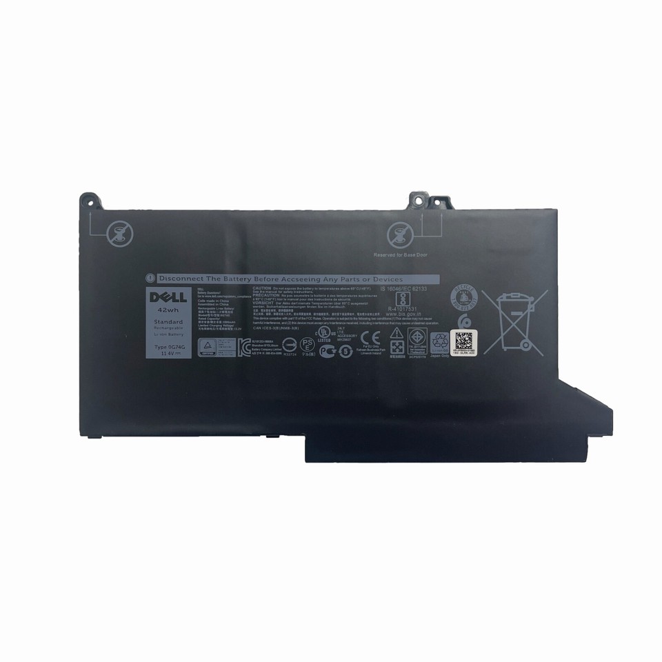Genuine OEM 42WH 0G74G Battery For Dell Latitude 5300 5310 7300 7400 ...
