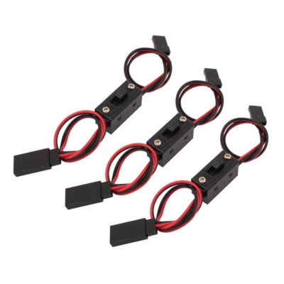 3PCS ON/OFF Power Switch 2 Cable Wire Futaba J Male/Female Connector RC ...