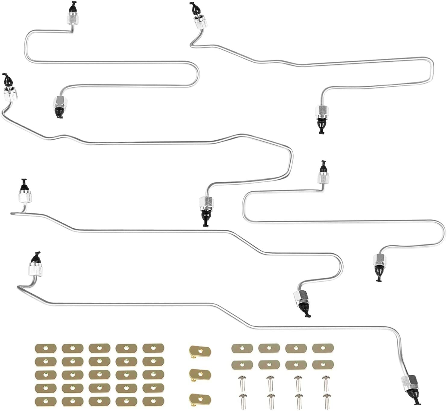 For CAT Fuel Injection Line Kit with Clamps for Caterpillar 3406 3406B ...