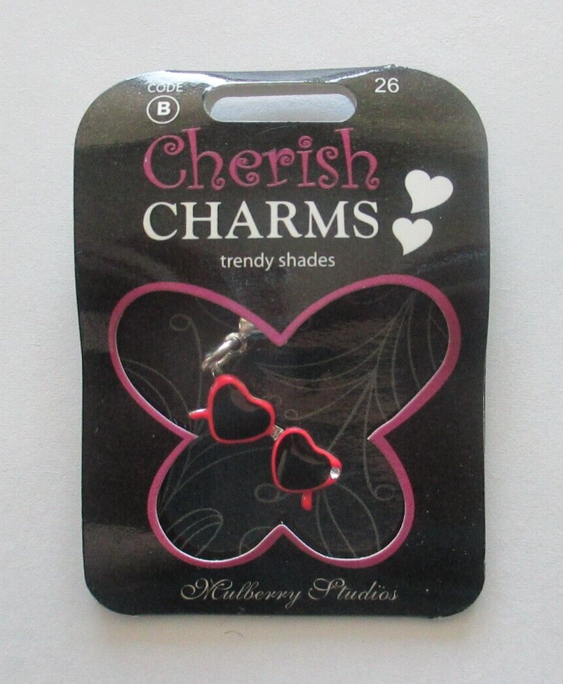 M1 Trendy shades red sunglasses CHERISH CHARMS charm lobster clasp | eBay