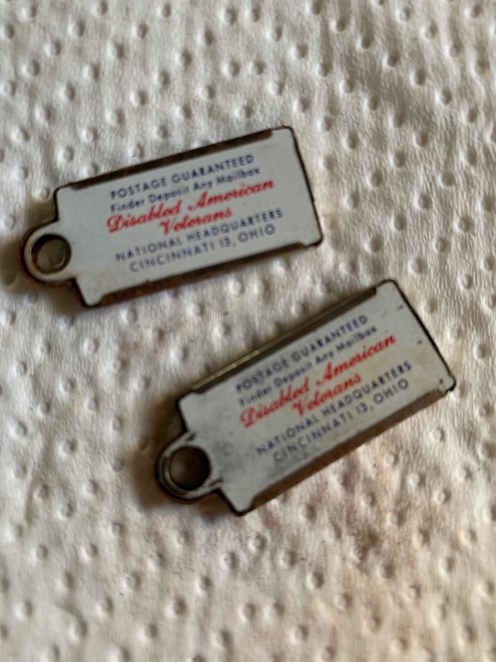 1961 Indiana DAV Mini License Plate keychain Disabled American Vet ...