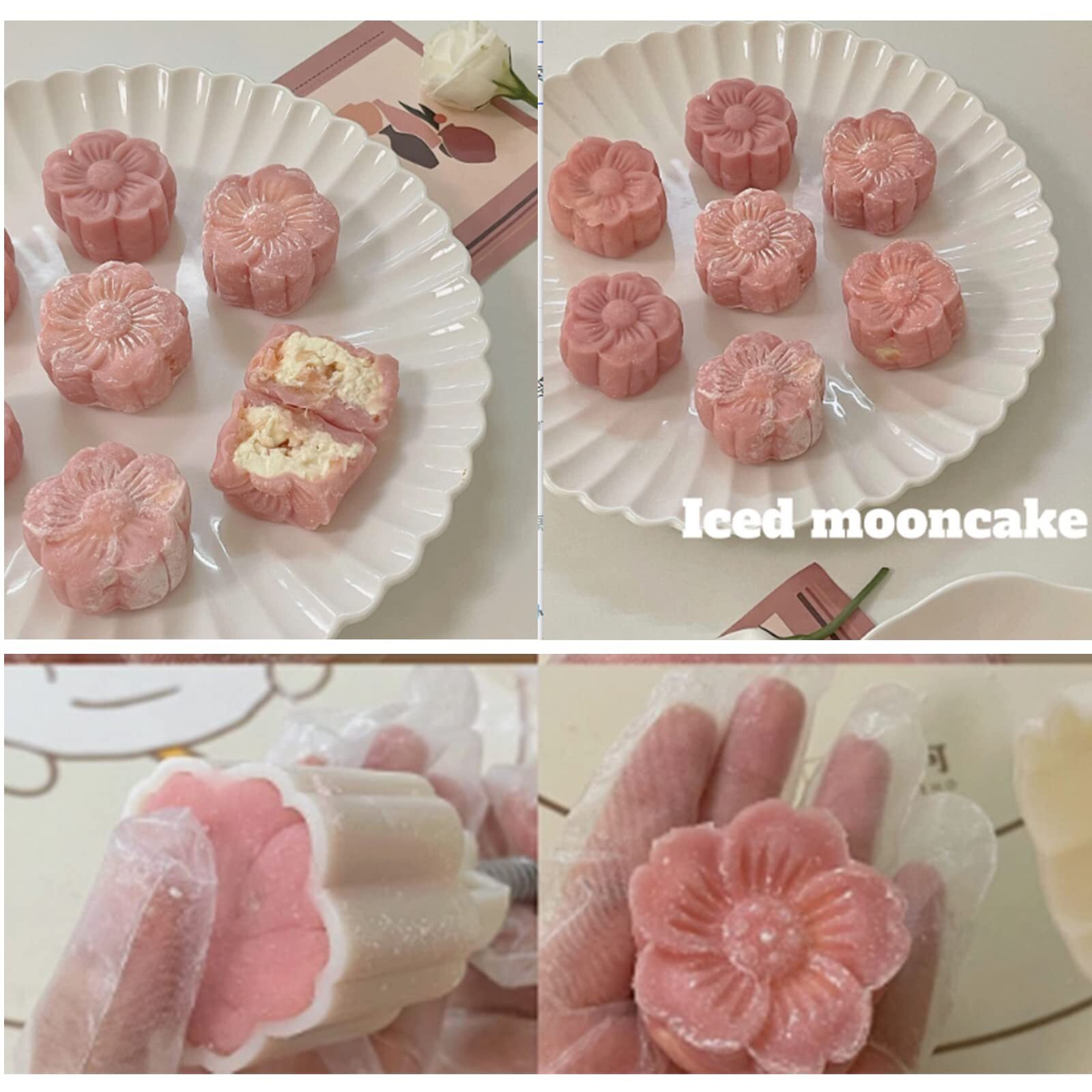 Stamped mid-autumn mooncake press mold hand-pressed mooncake dessert ...