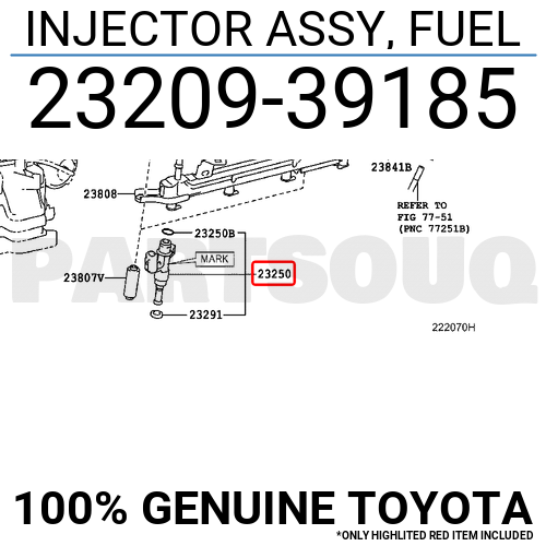 2320939185 Genuine Toyota INJECTOR ASSY, FUEL 23209-39185 | eBay