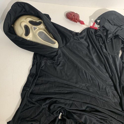 Adult Ghostface Scream Costume Bleeding Mask Robe Blood Heart Pump Tall ...