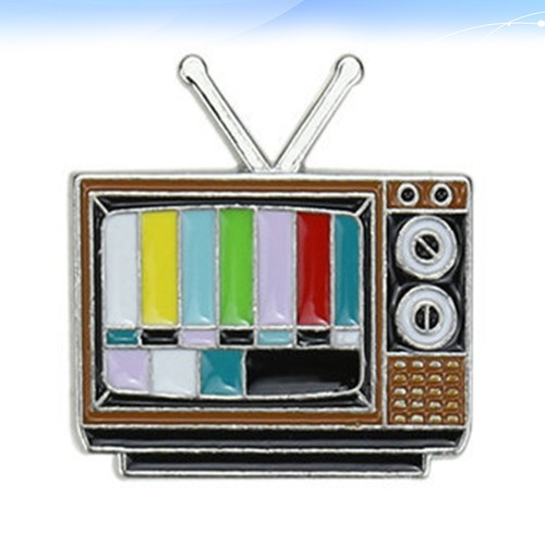2PCS Retro TV Channel Shape Breastpin Creative Brooches Unique Brooch ...
