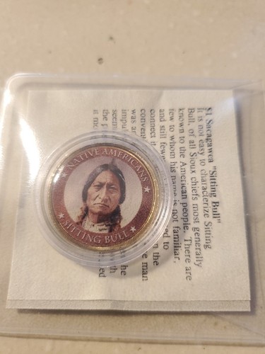 2010-D Sitting Bull Colorized Native American Dollar Uncirculated BU ...