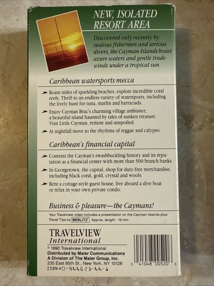 Cayman Islands (VHS) – TravelView International Travel Video, Rare OOP ...
