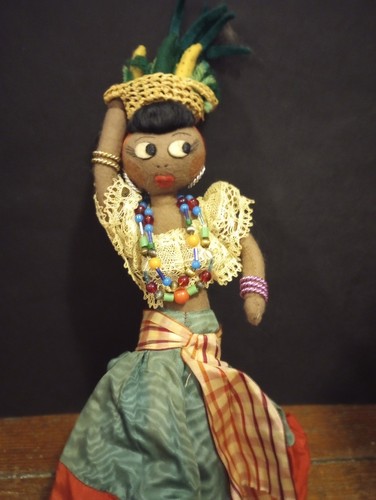 Vintage Brazilian Felt Doll 12"Bonecas Tipicas "To Rio Fly Varig/Ual ...