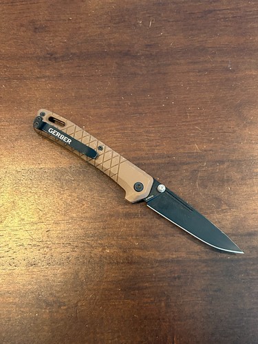 Gerber Zilch Pocket Knife Liner Lock Plain Edge Blade Coyote A2592 | eBay