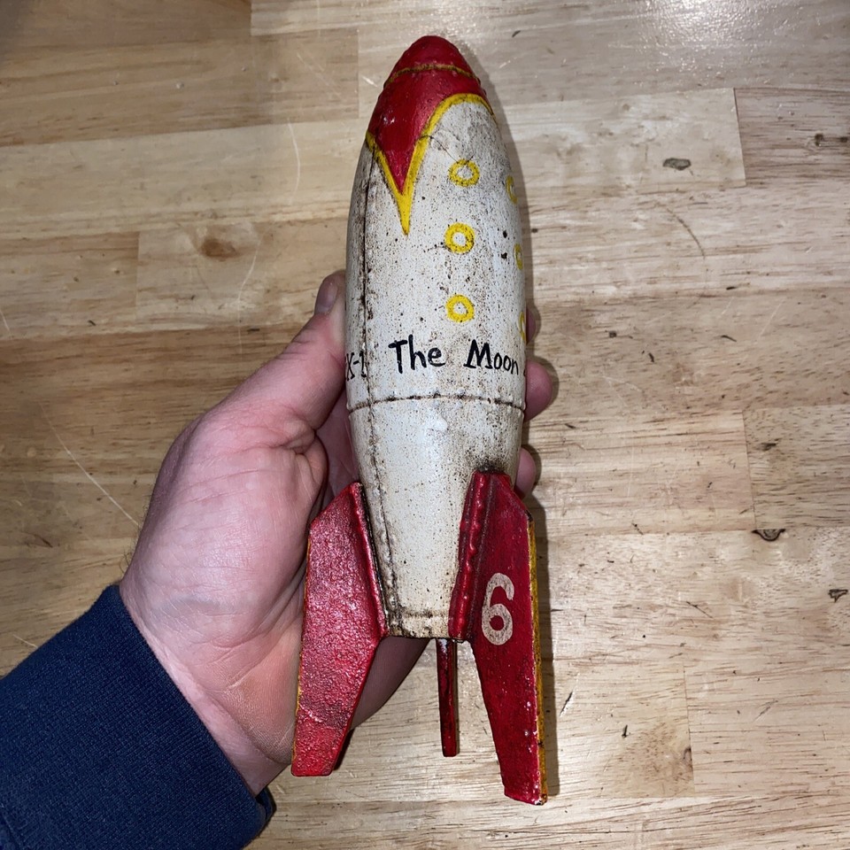 Apollo Moon Rocket Piggy Bank CAST IRON SpaceX Elon Musk NASA Collector ...