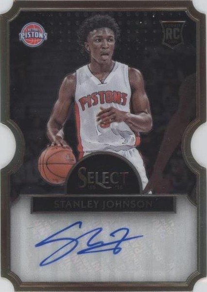 2015-16 Panini Select - Die-Cut Rookie Autograph #9 Stanley Johnson /60 ...