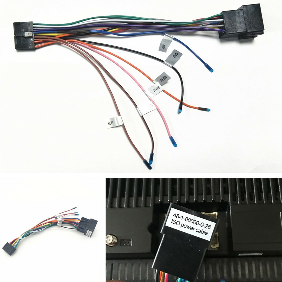 Car Radio Stereo Harness Adapter Wiring Connector For ISO Android pins ...
