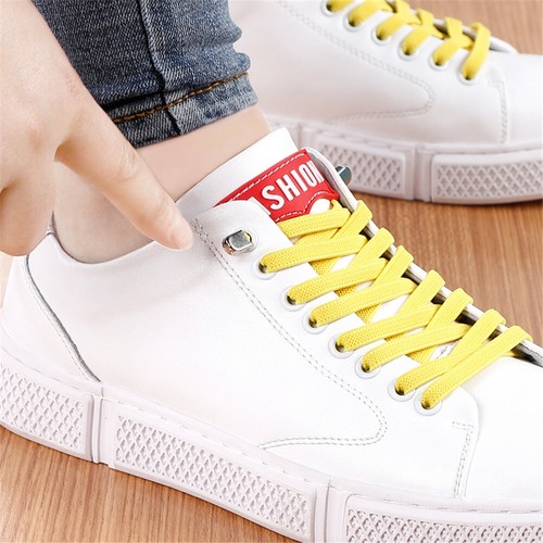 Easy No Tie Shoelaces Elastic Flat Lazy Shoe Lace Strings Ropes Ties ...