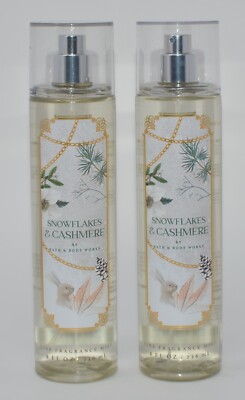 2 BATH & BODY WORKS SNOWFLAKES & CASHMERE FINE FRAGRANCE MIST SPRAY 8 ...