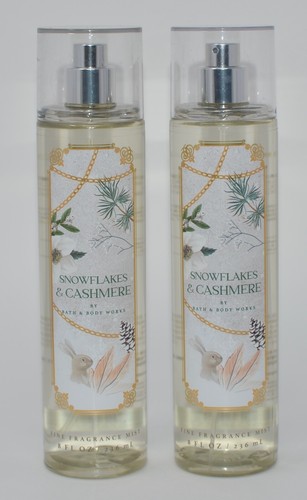 2 BATH & BODY WORKS SNOWFLAKES & CASHMERE FINE FRAGRANCE MIST SPRAY 8 ...