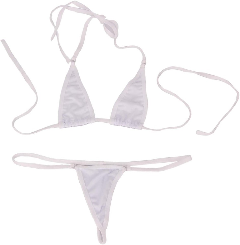 EVAbaby Women Micro G-String Bikini 2 Piece Swimsuit Sheer Extreme Mini ...
