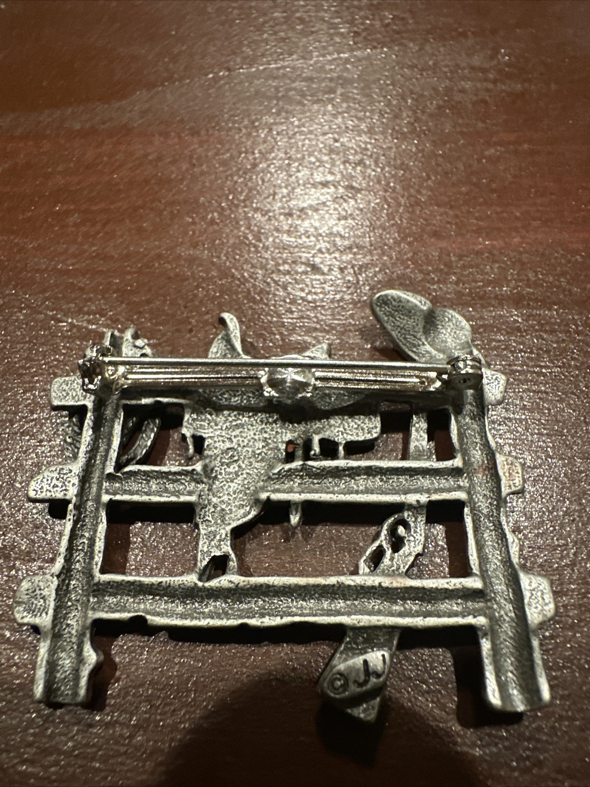 JJ Pin Cowboy Gun Saddle Rope Hat Signed - Gem