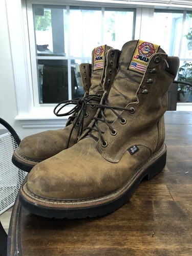 JUSTIN J-MAX Work Boots TAN Men Sz 11 EE MADE IN USA | eBay