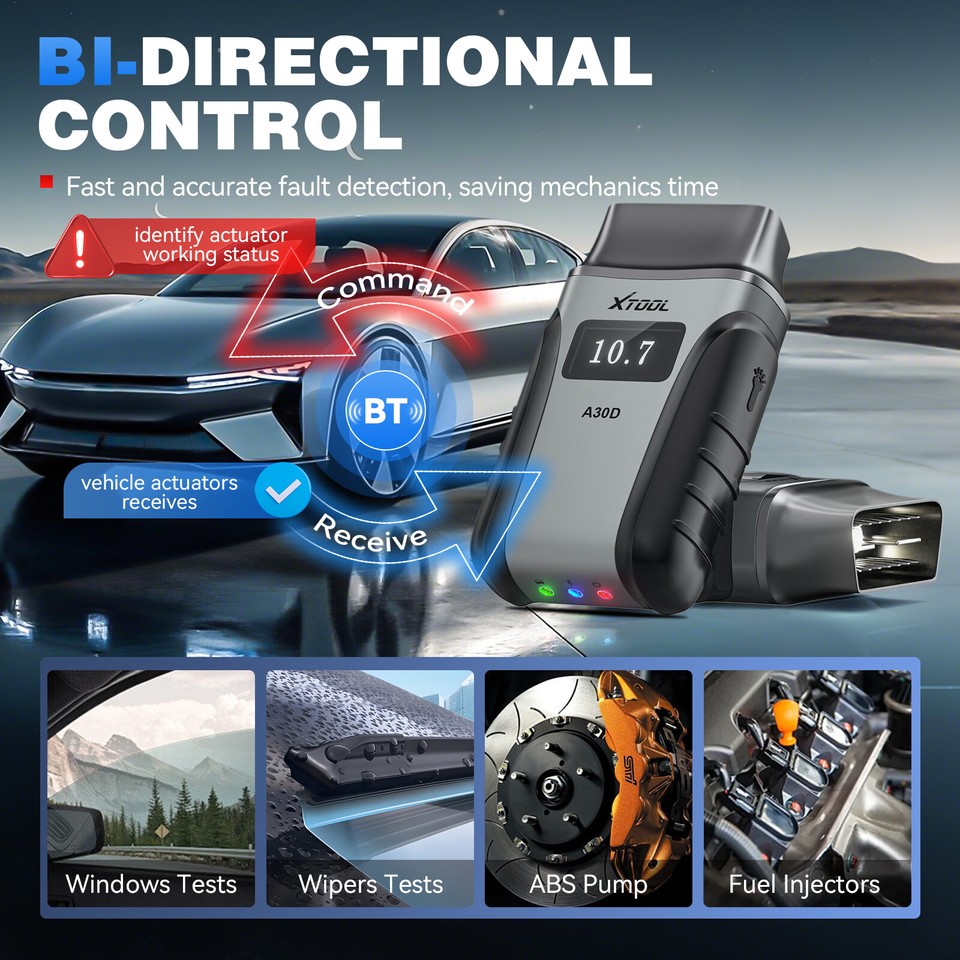 XTOOL A30 A30D A30M Auto Wireless Bidirectional Full System Diagnostic ...