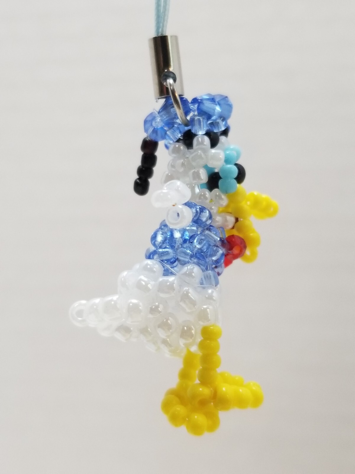 Donald Duck Hanging Ornament Keychain Charm Handmade Beads Fun Durable ...