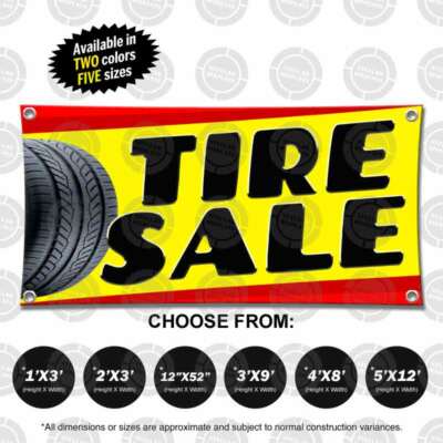 TIRE SALE Banner Service Sign Display Open Auto Mechanic Oil Brakes ...