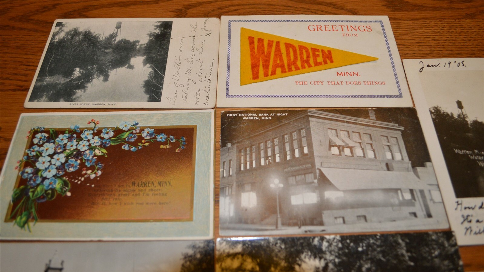 8 Vintage Warren Minnesota Postcards including 4 Real Photo Postcards ...