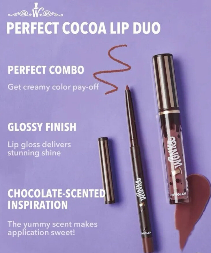 SHEGLAM WILLY WONKA Chocolate Scented Full Collection PR Box Makeup ...