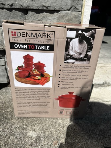 Denmark Tools For Cooks Oven To Table Set Of 8 Glazed 10oz Stoneware ...