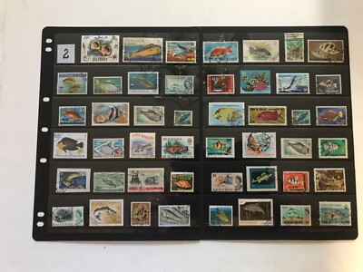 FISH AND MARINE SEA LIFE ON STAMPS TOPIC Stamp Collection FREE SHIPPING ...